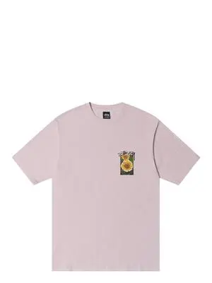 StÜssy Flower Grid Pigment Dyed Tee - Pink