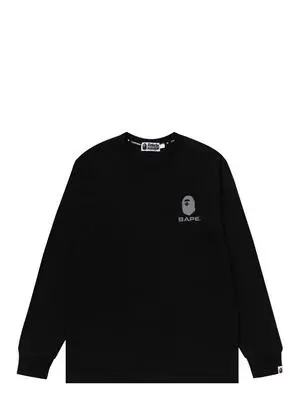 A BATHING APE Reflective Print Long-sleeve Tee - Black