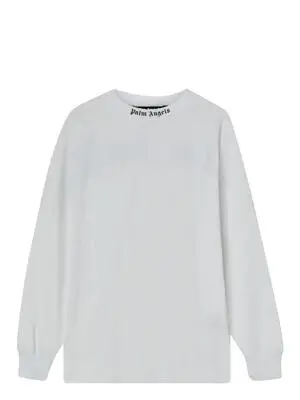 Palm Angels Classic Logo Over Tee Long-sleeve /black - White