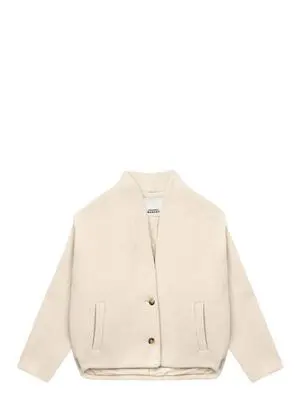 Isabel Marant Drogo Wool Blend Jacket - Ecru