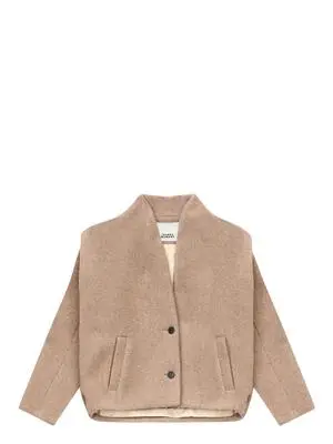 Isabel Marant Drogo Wool Blend Jacket - Taupe