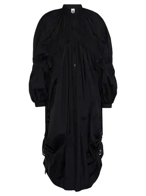 Noir Kei Ninomiya Draped Midi Dress - Black