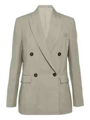 Brunello Cucinelli Double-breasted Blazer - Green