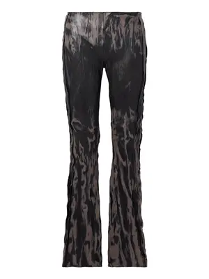 Acne Studios Distressed Crinkled-leather Pants - Black