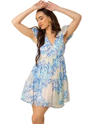 Hale Bob Adalynn Above The Knee Dress - Blue