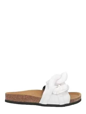 JW Anderson Leather Slide Sandals - White