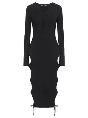 ANDREĀDAMO Midi Knit Dress - Black