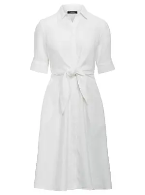 Ralph Lauren Linen Midi Shirtdress - White