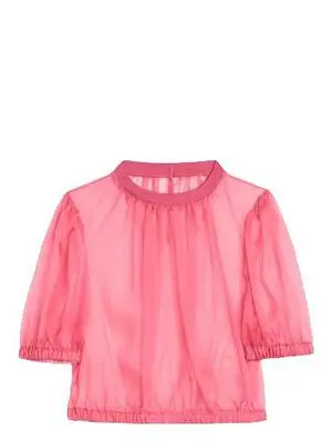 Dolce & Gabbana Top In Silk And Elastane - Pink