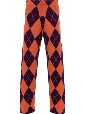 LIBERAL YOUTH MINISTRY Arlequin Wool Trousers - Orange