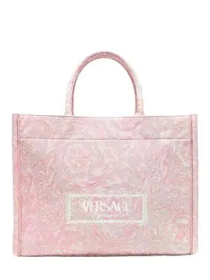 Versace Athena Barocco-print Tote Bag - Pink