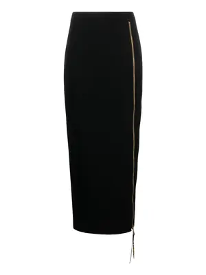 Moschino Lettering Midi Skirt - Black