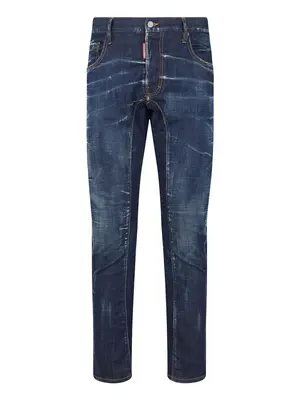 Dsquared2 Straight-leg Jeans With Logo Appliqu - Blue