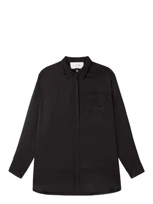 AZ FACTORY Lounge Polka-dot Jacquard Shirt - Black