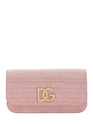 Dolce & Gabbana Logo-plaque Clutch - Pink