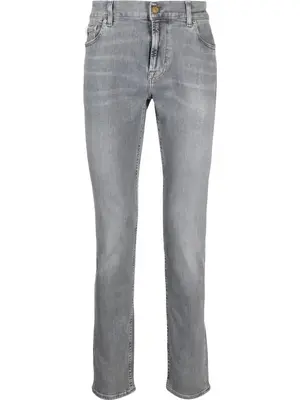 7 For All Mankind Skinny-leg Jeans - Grey