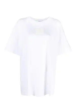 Moschino Logo-patch Organic Cotton T-shirt - White