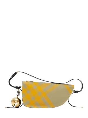 Burberry Check-pattern Shoulder Bag - Yellow