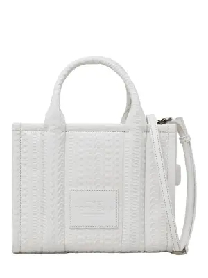 Marc Jacobs Small Monogram Leather Tote Bag - White
