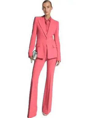 Michael Kors Georgina Stretch Pebble Crepe Blazer Pebble