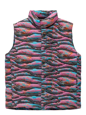 ERL Printed Quilted Puffer Vest - Pink