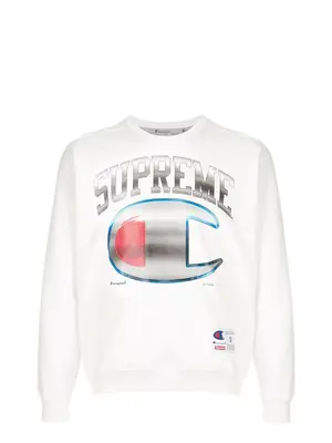 Supreme X Champion Chrome Crewneck - White