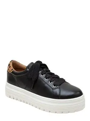 Linea Paolo Jill Platform Sneakers - Black/cognac-black