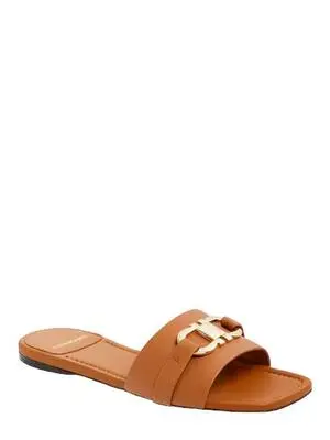 FERRAGAMO Leah Slide Sandal - Cuoio