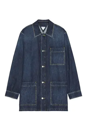 Bottega Veneta Medium Wash Indigo Denim Jacket - Mid Blue