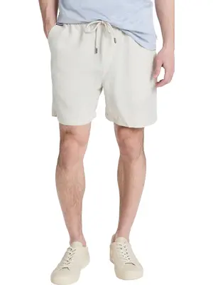 Onia Air Linen Pull-on Shorts - Stone
