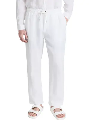 Onia Air Linen Pull-on Pants - White