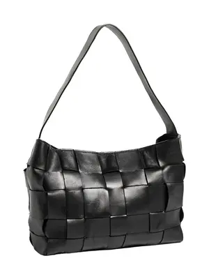 ST. AGNI Woven Mini Tote - Black