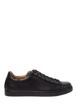 GIANVITO ROSSI Leather Low-top Sneakers - Black