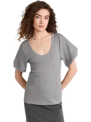BY MALENE BIRGER Lunai Tee - Grey Melange