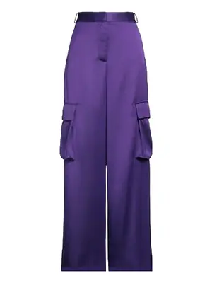 Versace Solid Twill Cargo Pants - Purple