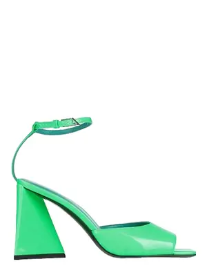 Attico Buckled Sculpted Heel Sandals - Green