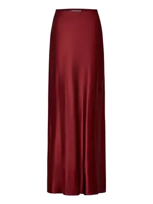 Vince Vince Satin Maxi Skirt Ruby Ink
