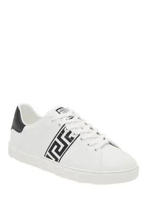 Versace Barocco Greca Jacquard Sneakers - 2w020-white Black
