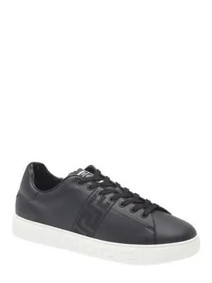 Versace Barocco Greca Jacquard Sneakers - Black Black