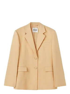 JIL SANDER Single-breasted Crepe Blazer - Orange