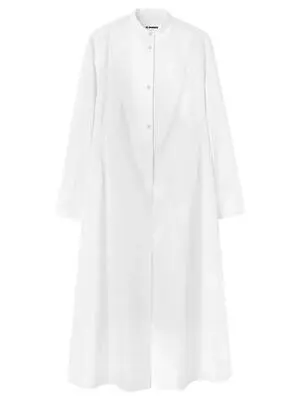 JIL SANDER Cotton Shirt Dress - White