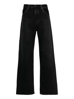 Acne Studios Mid-rise Wide-leg Jeans - Black