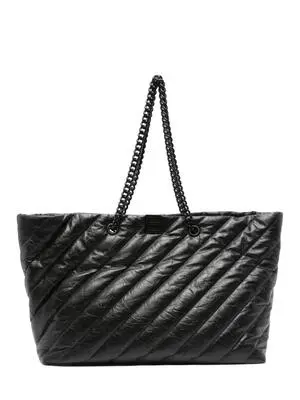 Balenciaga Large Crush Quilted Tote Bag - Black