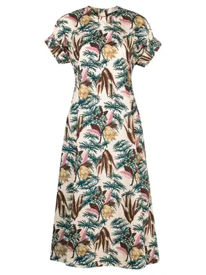 Ulla Johnson Devon Floral-print Dress - Neutrals