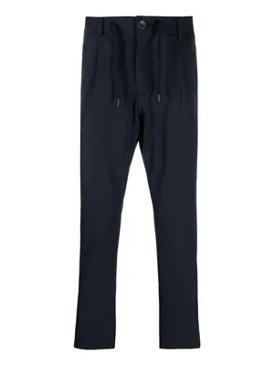 Herno Logo-plaque Tapered Trousers - Blue