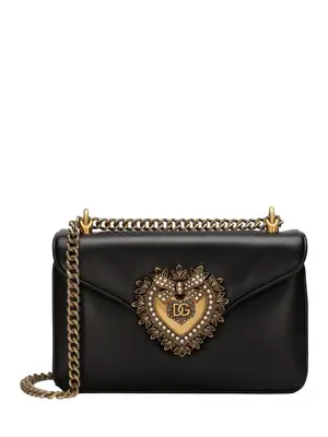 Dolce & Gabbana Medium Devotion Crossbody Bag - Black