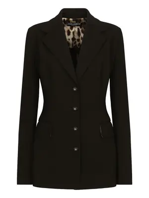 Dolce & Gabbana Single-breasted Fitted Blazer - Black