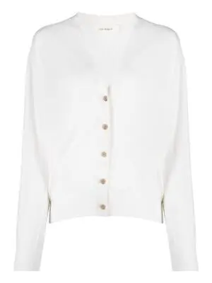 LISA YANG Buttoned V-neck Cardigan - White
