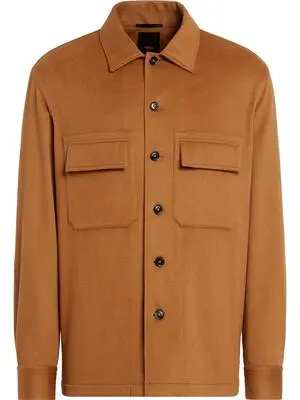 Zegna Vicuña-wool Long-sleeves Shirt - Brown