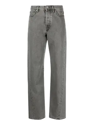 TOTEME Twisted Seam Straight-leg Jeans - Grey